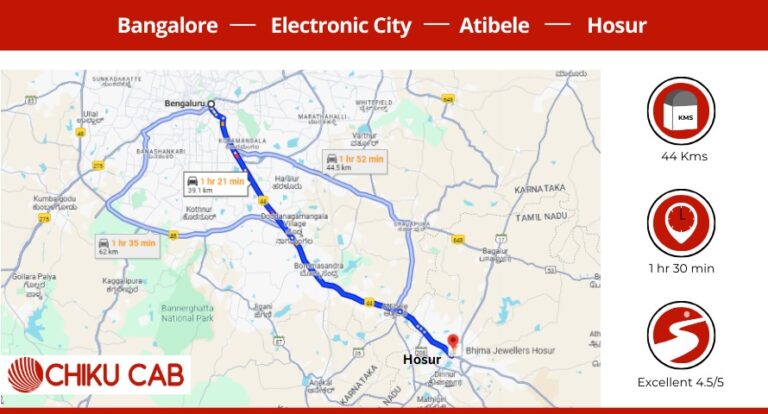Bangalore to Hosur Distance, Time, Routes & Travel Info