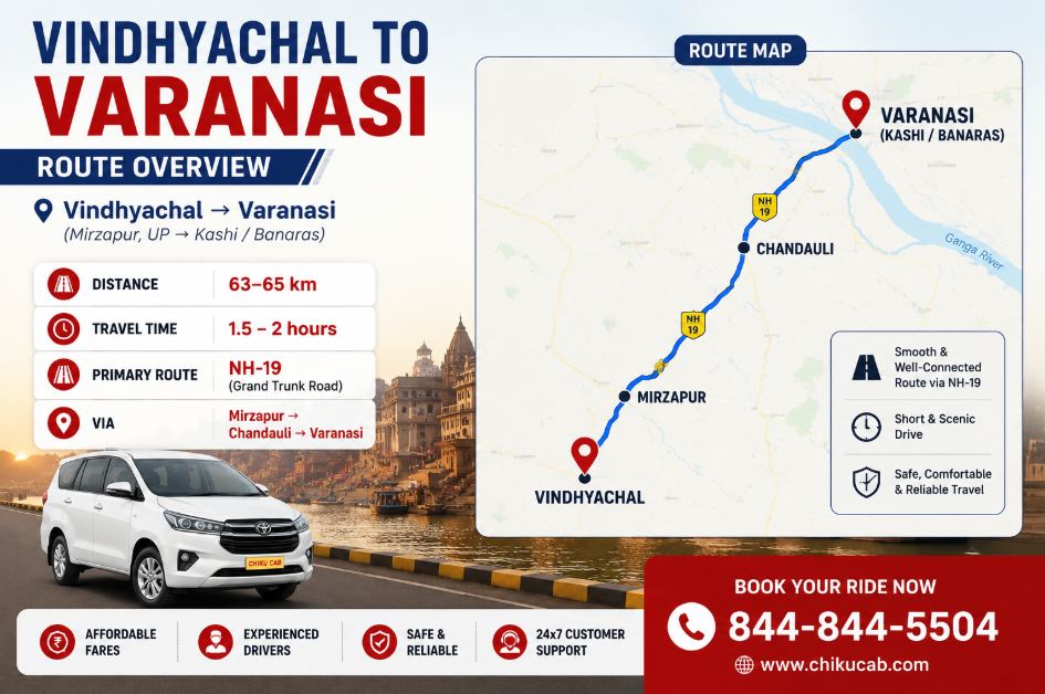 Vindhyachal to Varanasi Cab Fare Guide 2026 – Latest Taxi Prices, Distance